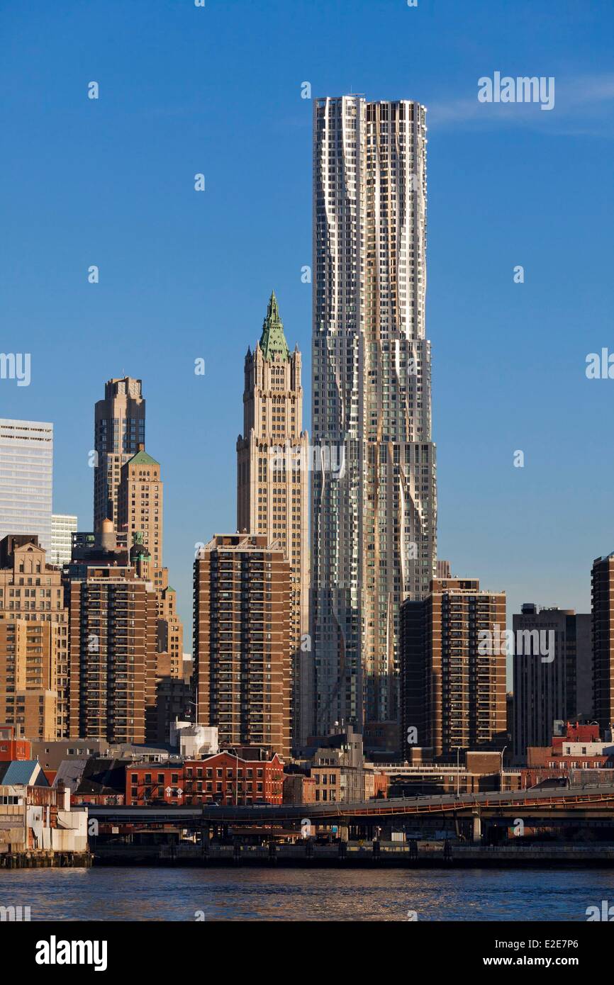 United States New York Manhattan overlooking the Lower Manhatan from ...