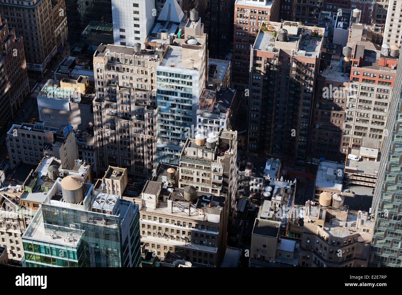 United States, New York, Manhattan, view from the rooftop observatory ...