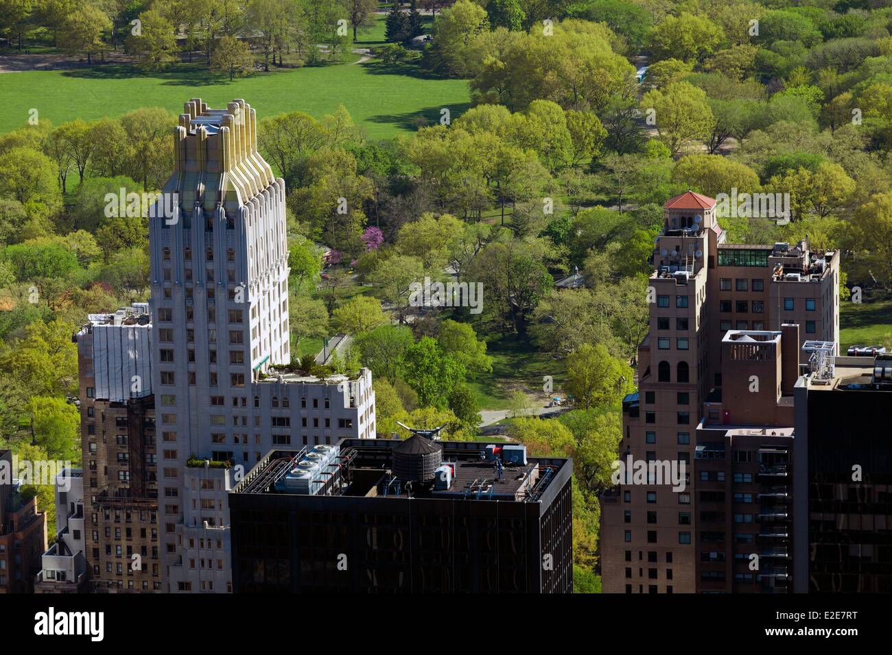 United States, New York, Manhattan, overlooking Central Park and the ...
