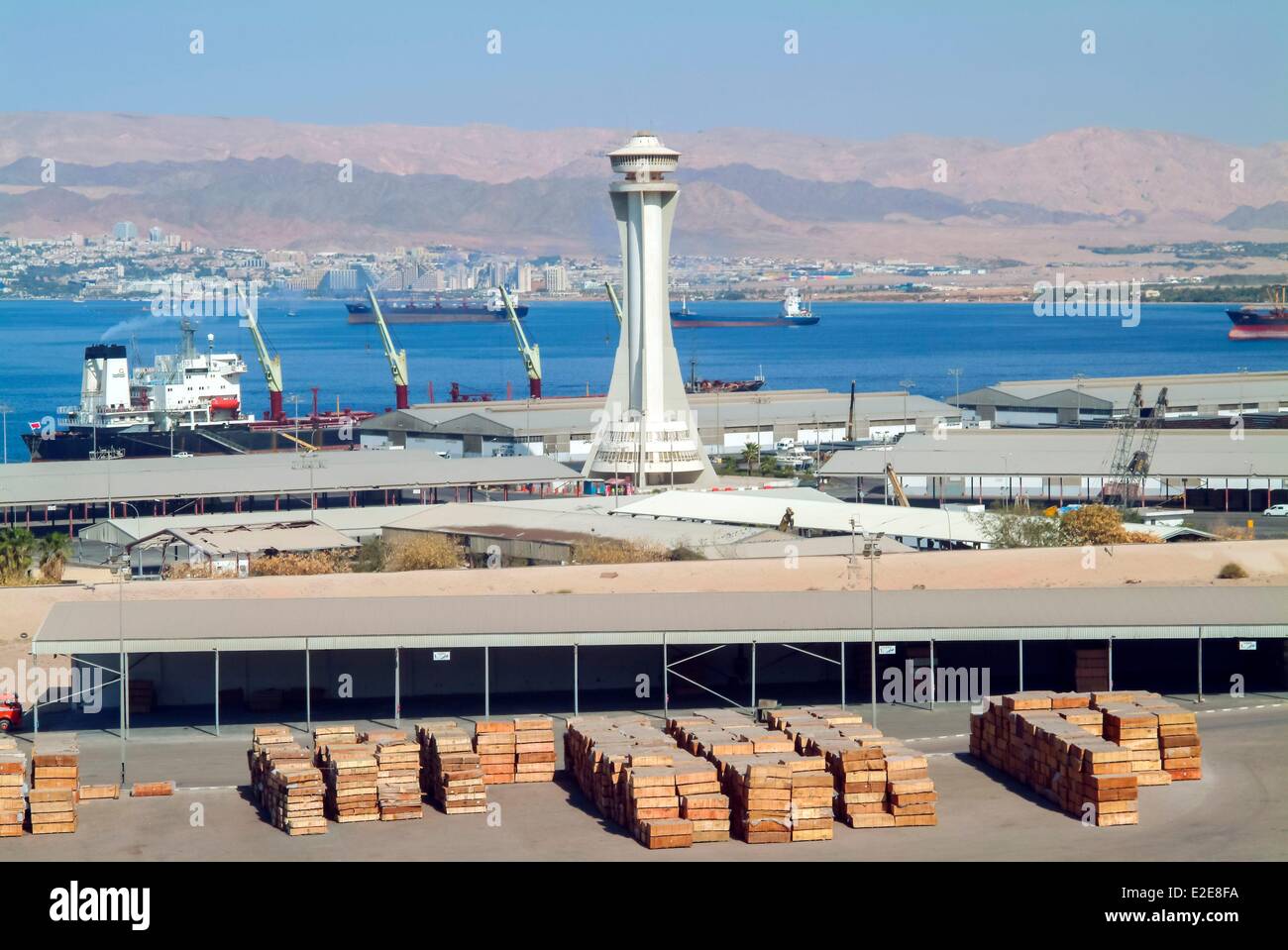 Jordan, Aqaba Harbour Stock Photo - Alamy