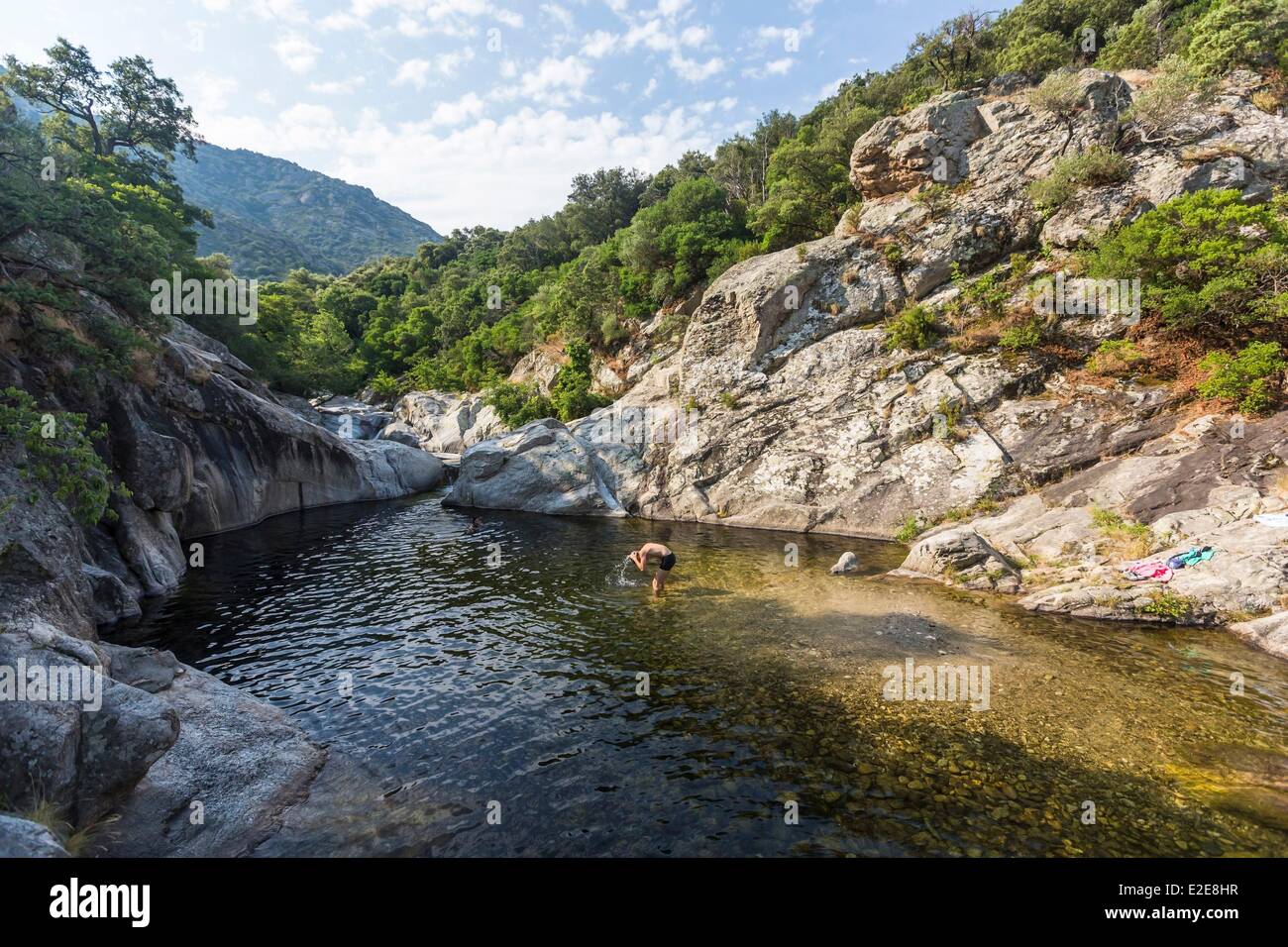 France, Pyrenees Orientales, Argeles sur Mer, the coastal river and the ...