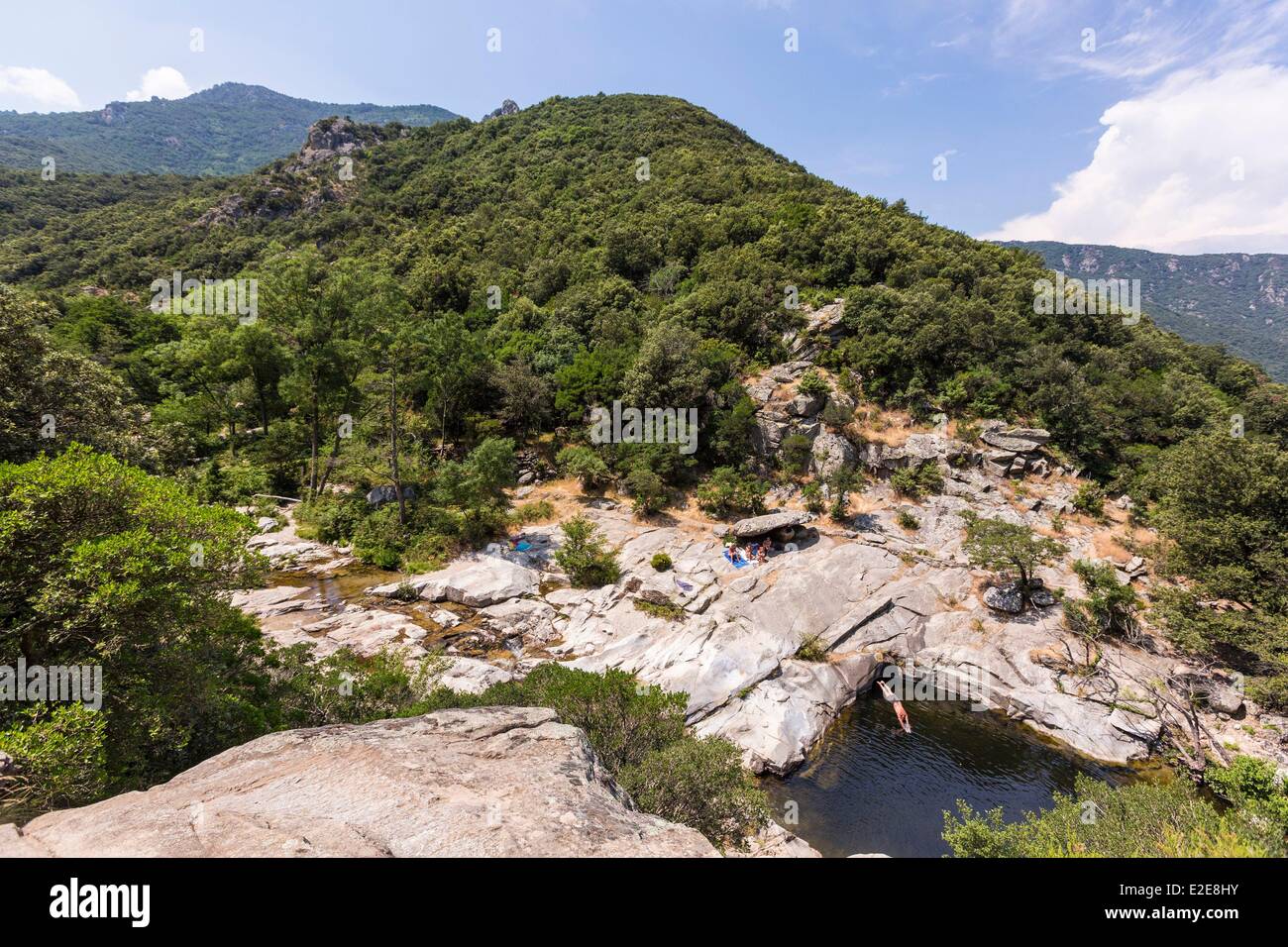 France, Pyrenees Orientales, Argeles sur Mer, the coastal river and the ...