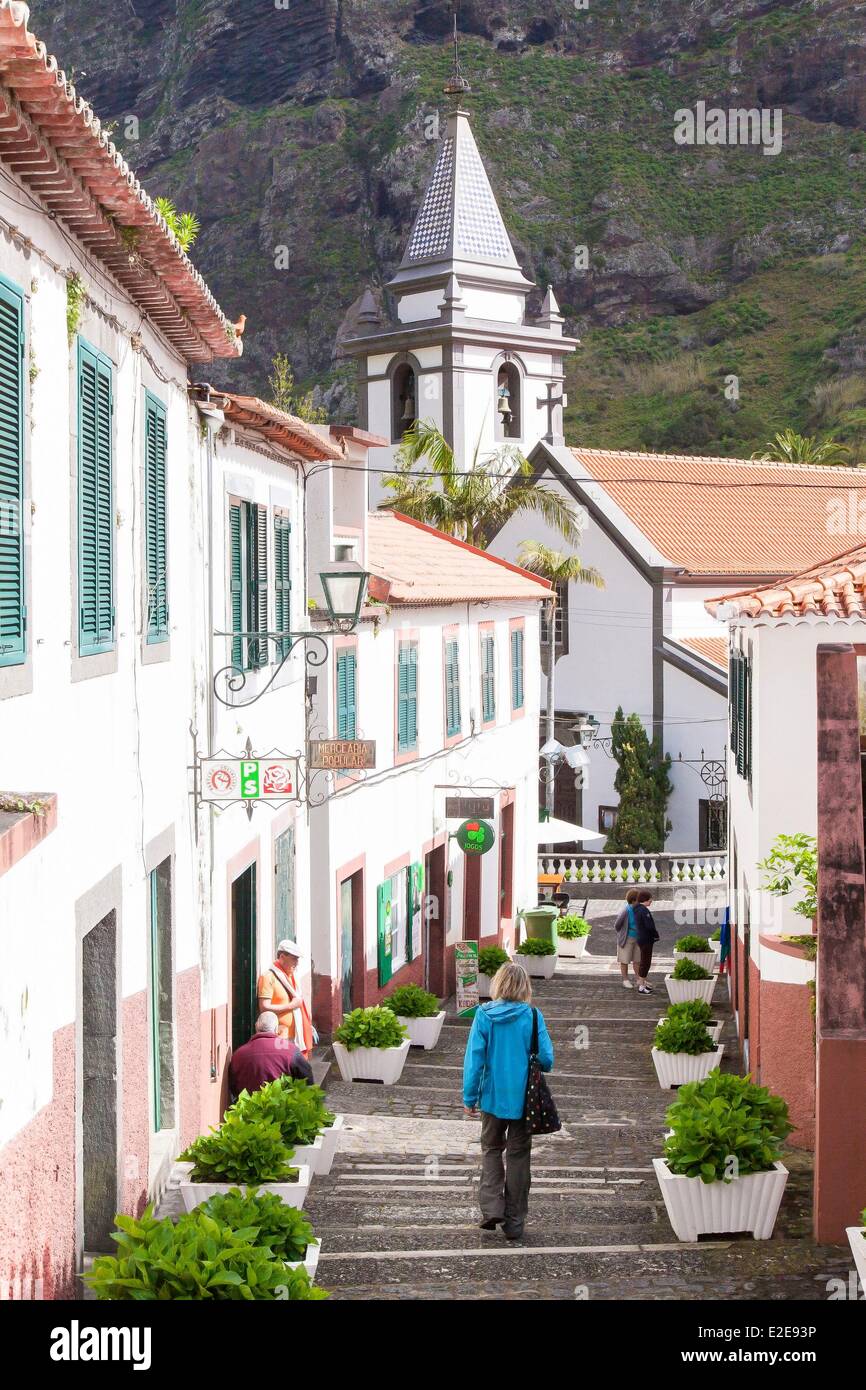 Portugal, Madeira island, little street at Sao Vicente Stock Photo - Alamy