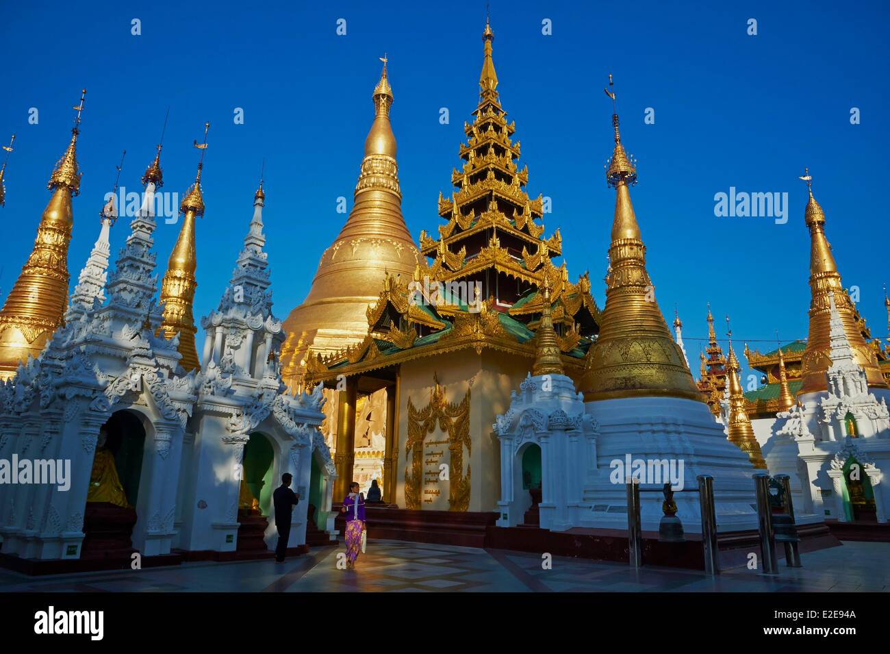 Myanmar (Burma), Yangon division, Yangon, Paya Shwedagon, temple ...