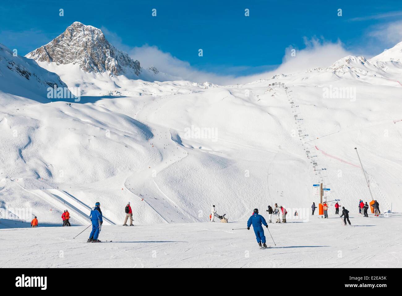 France, Savoie, Vanoise massif, Tarentaise valley, Tignes, Val Claret ...
