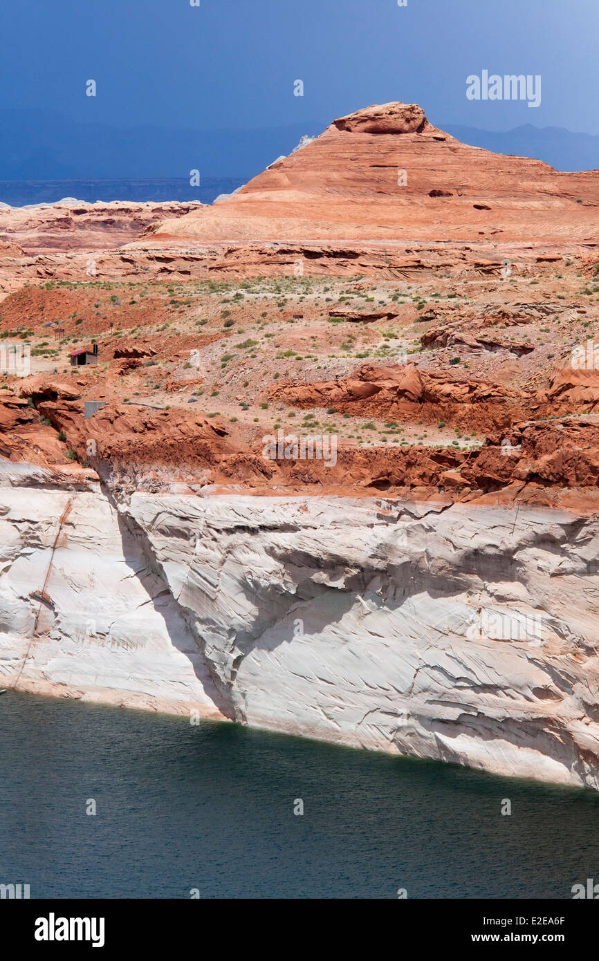 "Bathtub Ring" on Lake Powell at Glen Canyon Dam Shows Drought Effects ...