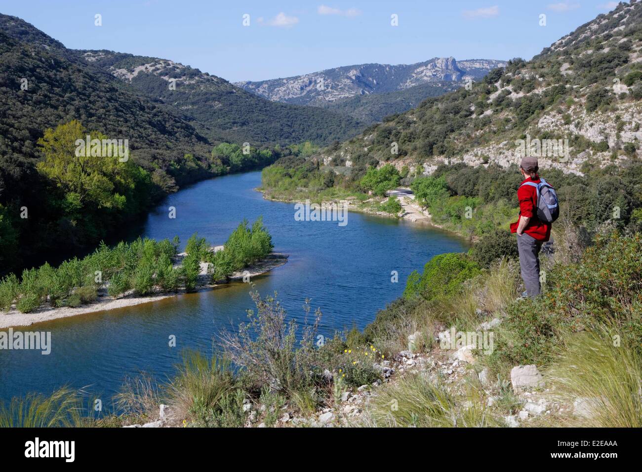 France, Herault, Gorges de l'Herault in the region of Saint Guilhem le ...