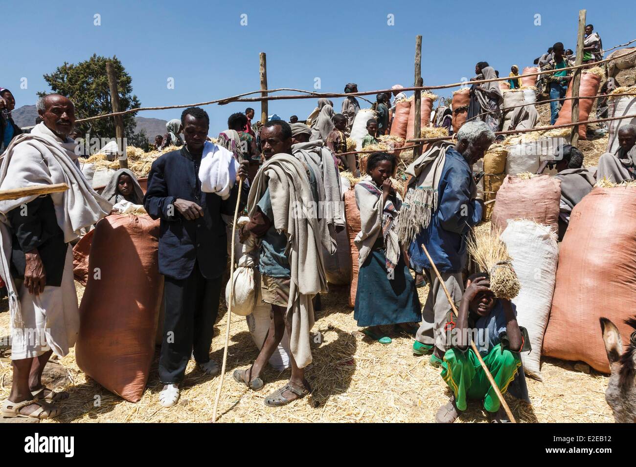 Ethiopia, Tigray region, Maychew, The market Stock Photo - Alamy