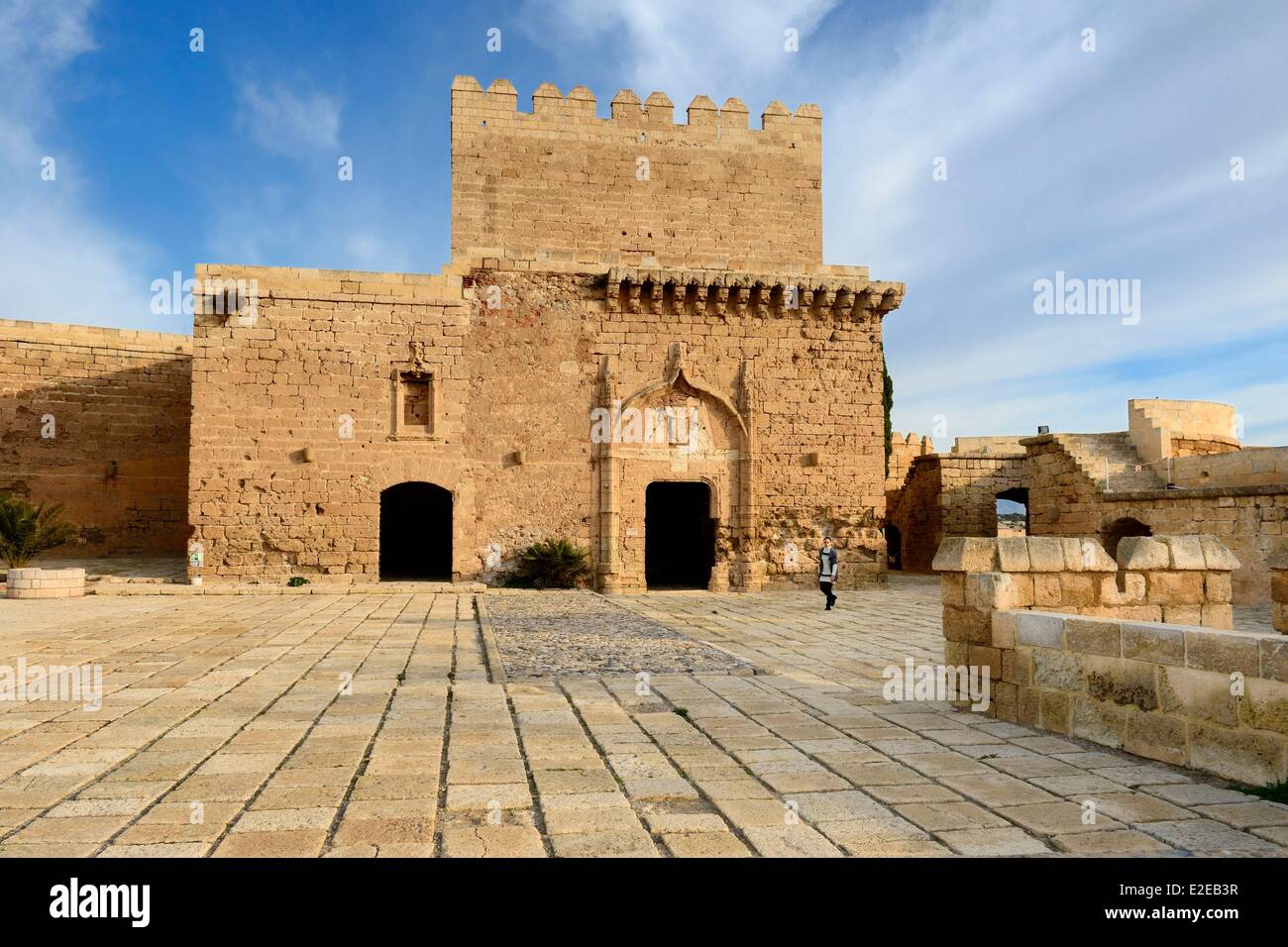 Spain, Andalusia, Almeria, the Alcazaba fortress, Torre del Homenaje ...