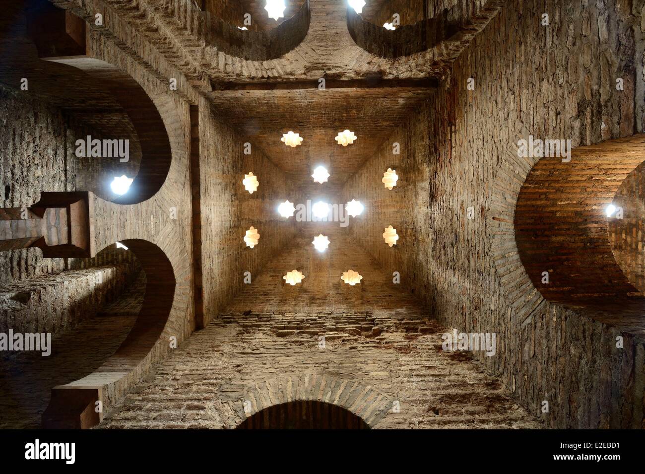 Spain, Andalusia, Granada, mosque baths (hammam) of the Alhambra ...