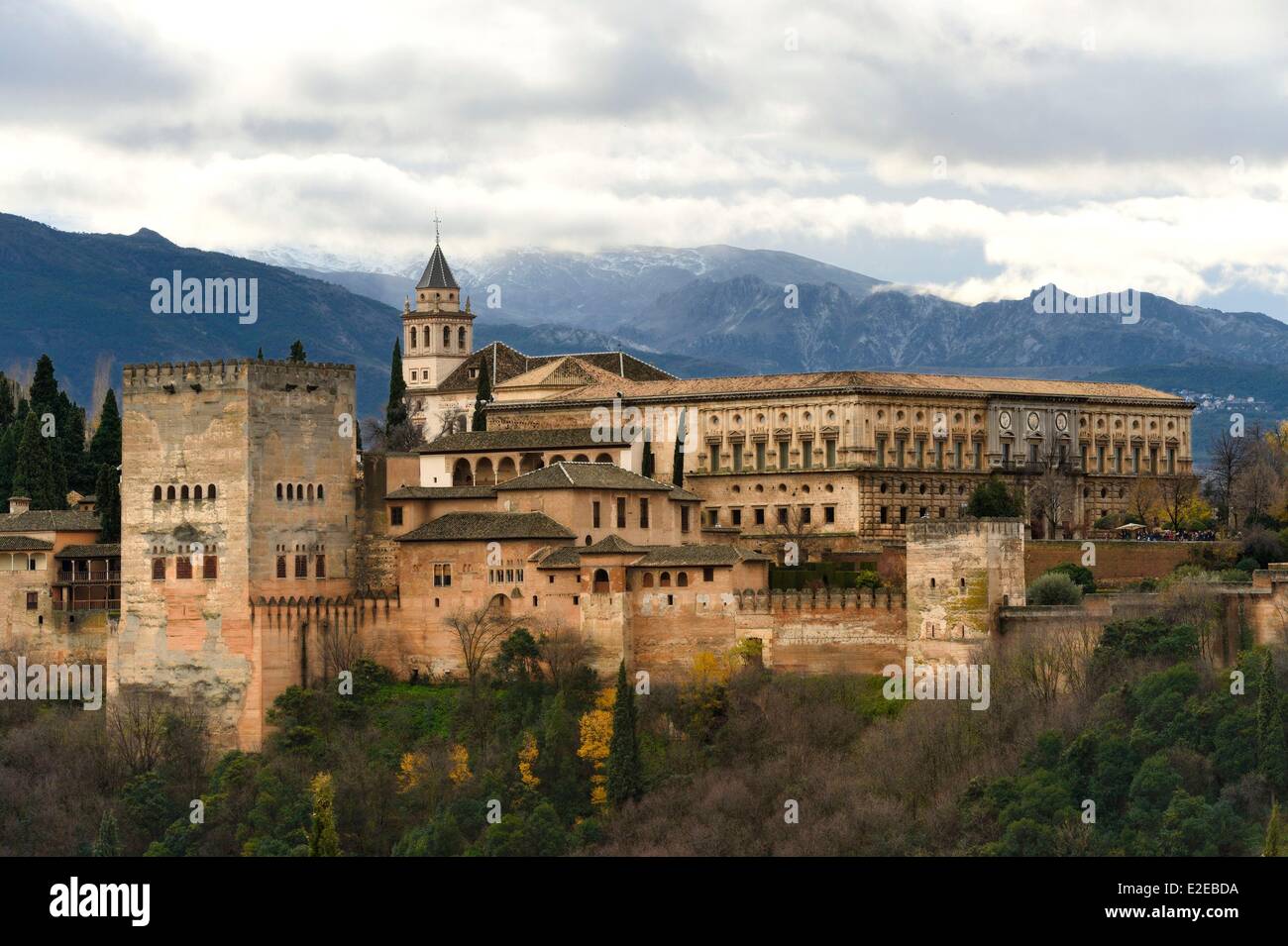 Spain, Andalusia, Granada, Alhambra, listed as World Heritage by UNESCO ...