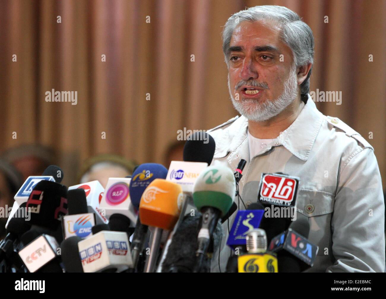 Kabul, Afghanistan. 19th June, 2014. Afghan presidential candidate ...