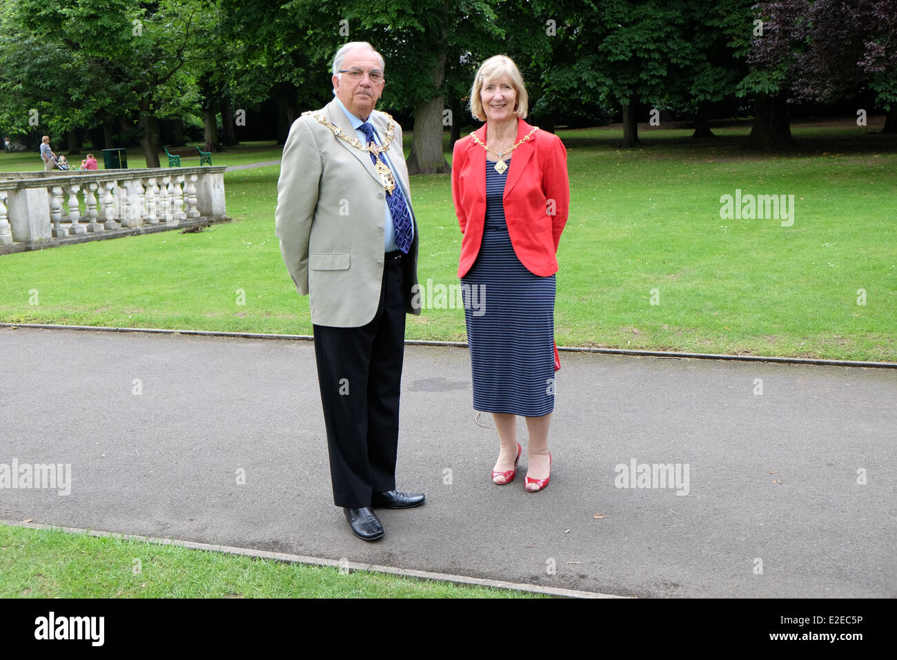 former mayor and mayoress of charnwood paul and pauline day Stock Photo ...