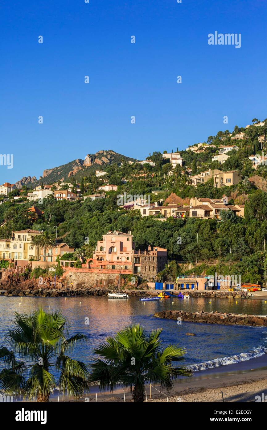France, Var, Massif de l'Esterel, the Corniche Or (Golden Cornice), Le ...