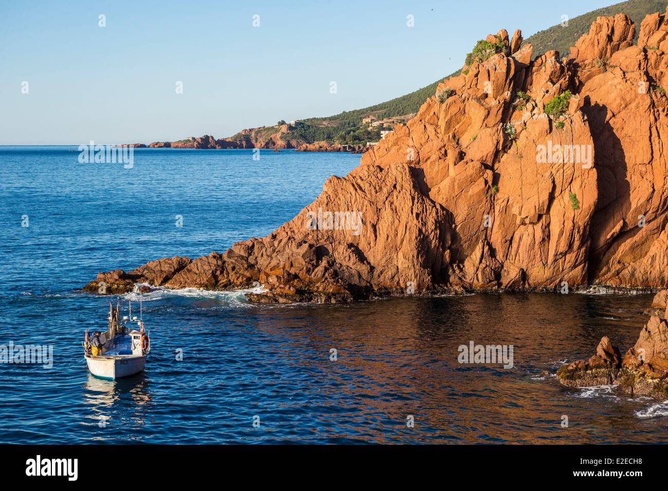 France, Var, Massif de l'Esterel, the Corniche Or (Golden Cornice), Le ...