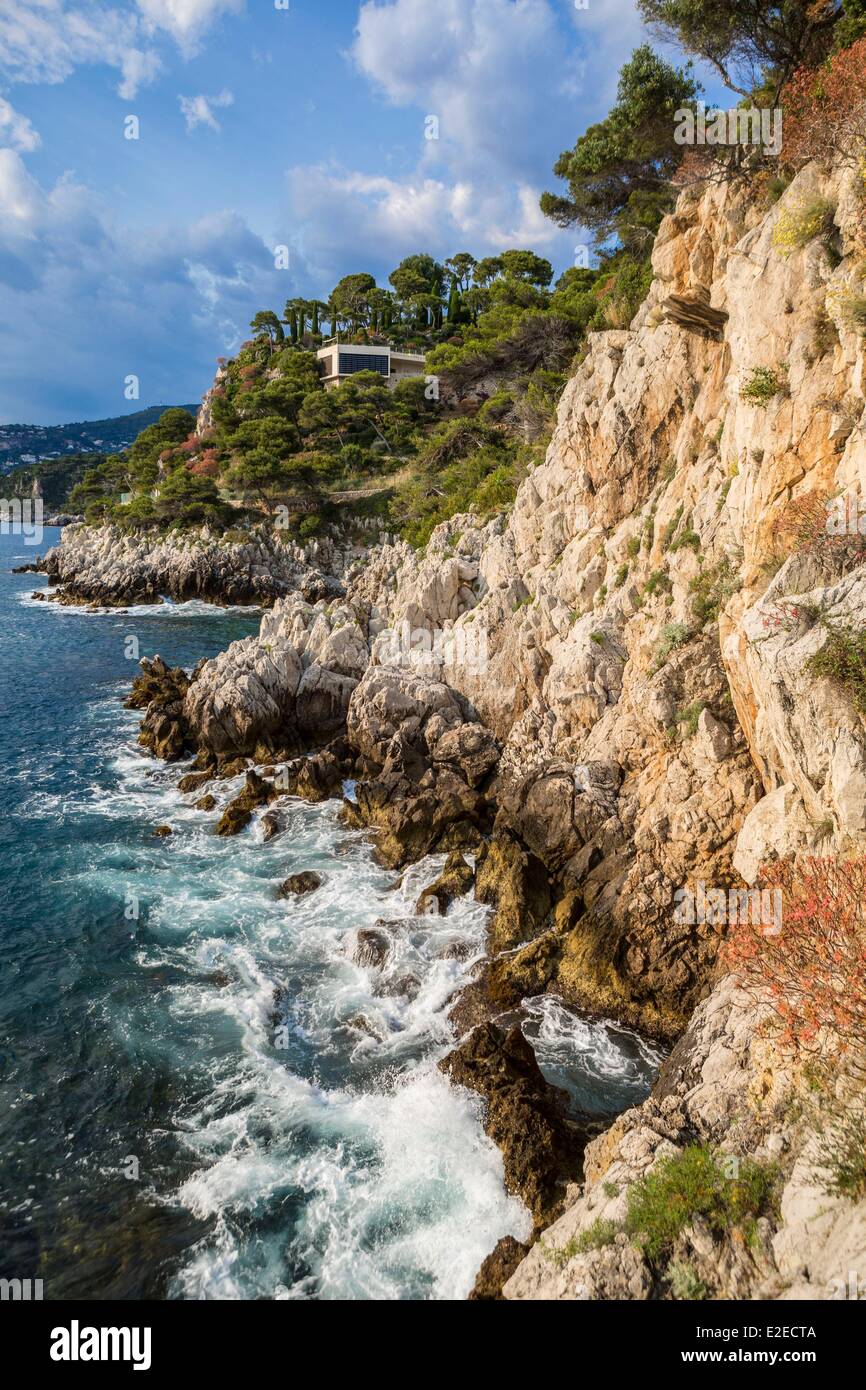 France, Alpes Maritimes, Cap d' Antibes, the path of Cape Coast (Cap ...