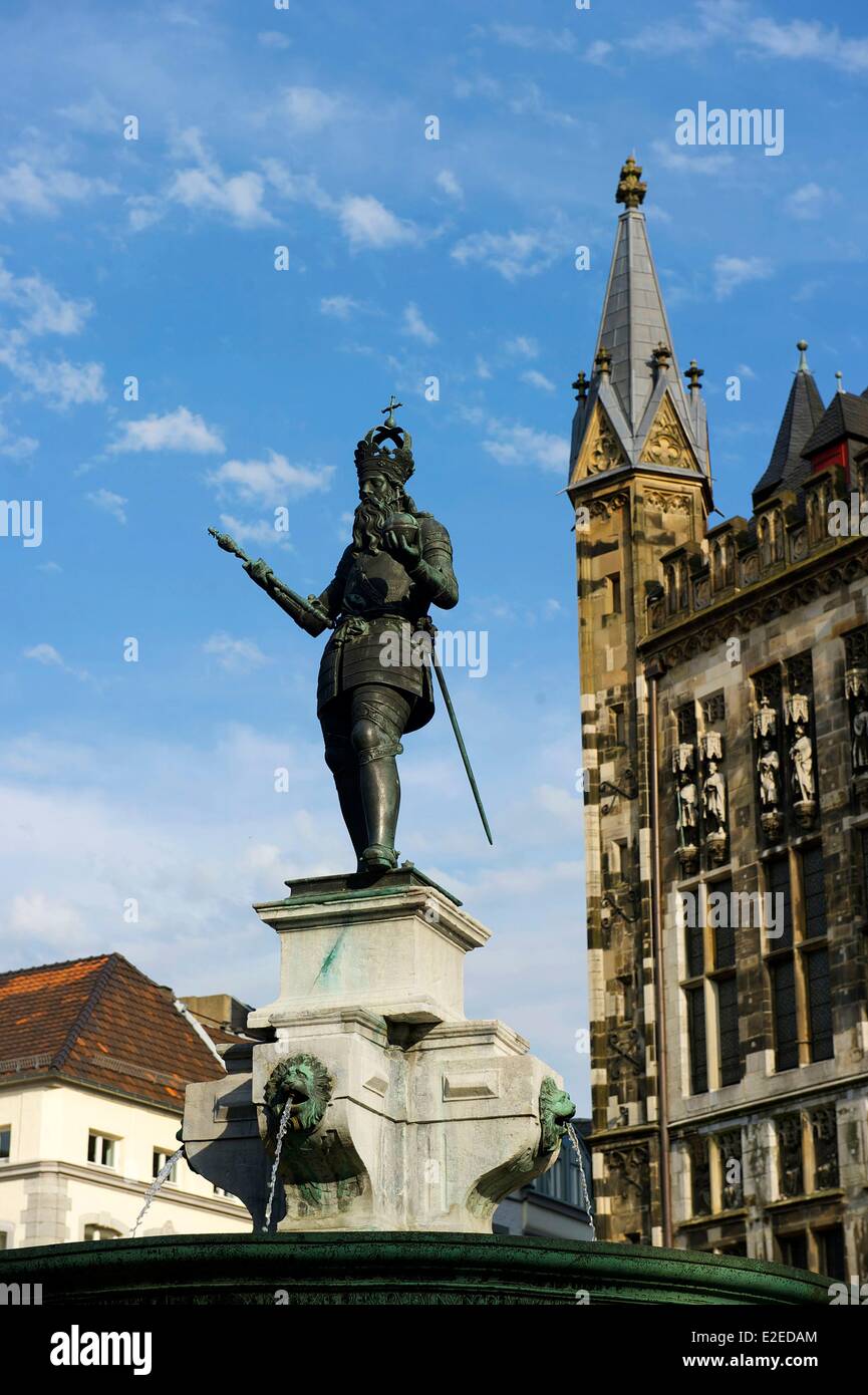 Charlemagne sculpture statue aachen hi-res stock photography and images ...