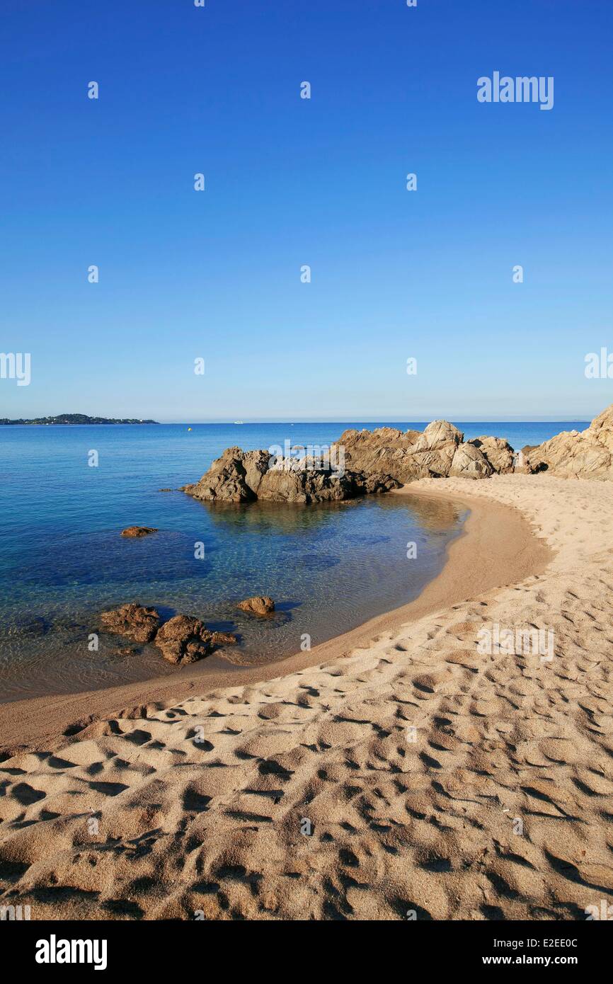 France, Corse du Sud, Gulf of Ajaccio, Ajaccio, beach Ricanto Stock ...