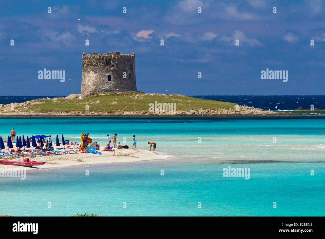 Italy, Sardinia, Sassari province, beach Pelosa Stock Photo - Alamy