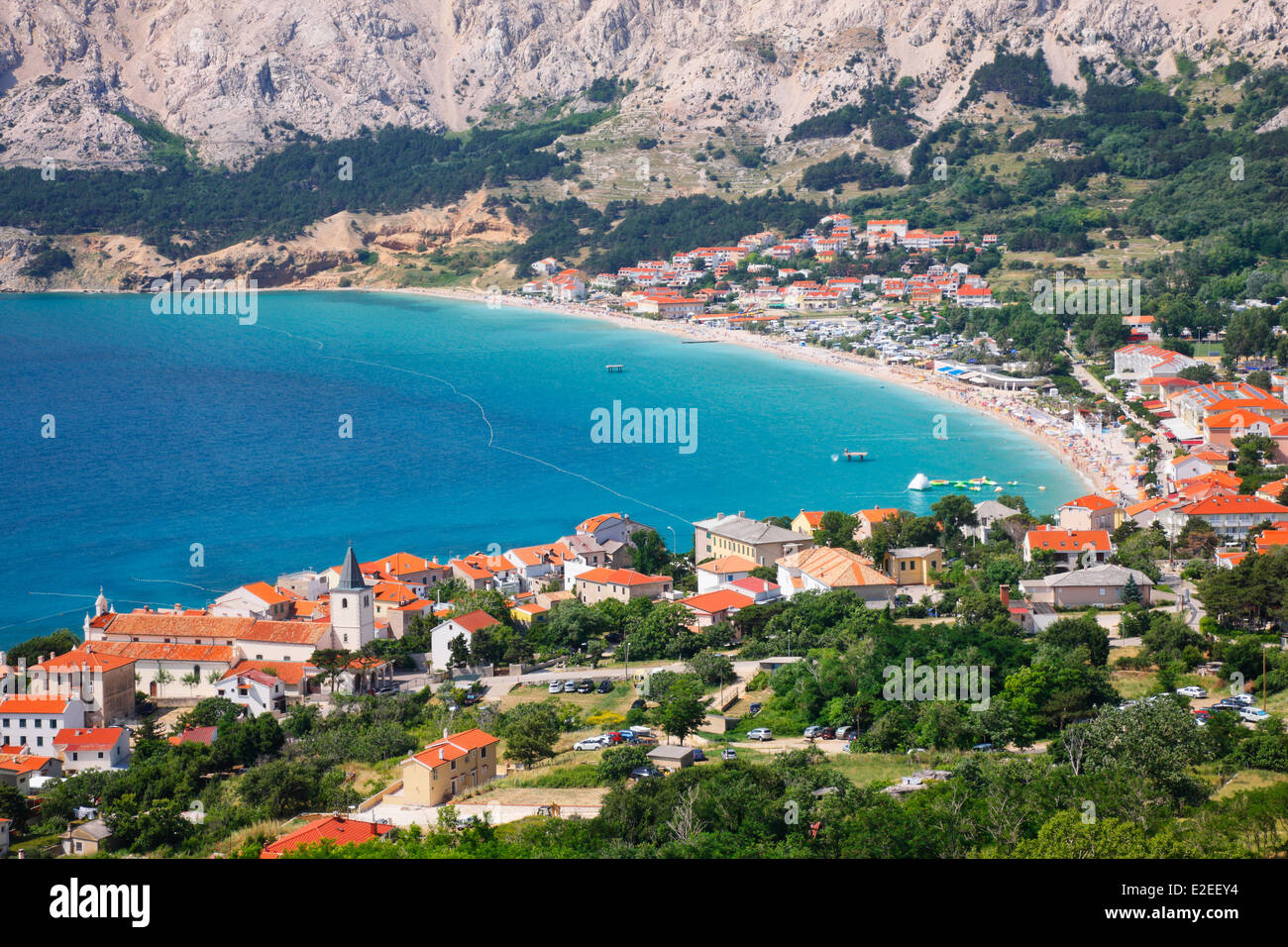 Baska town, island Krk Stock Photo - Alamy