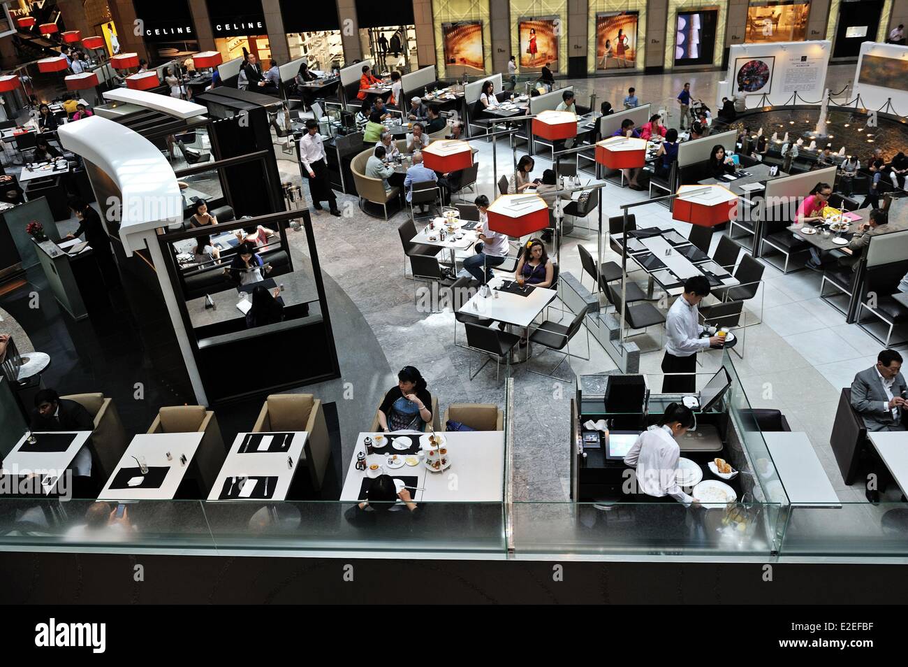 China, Hong Kong, Central District, Cafe Landmark in Landmark shopping ...