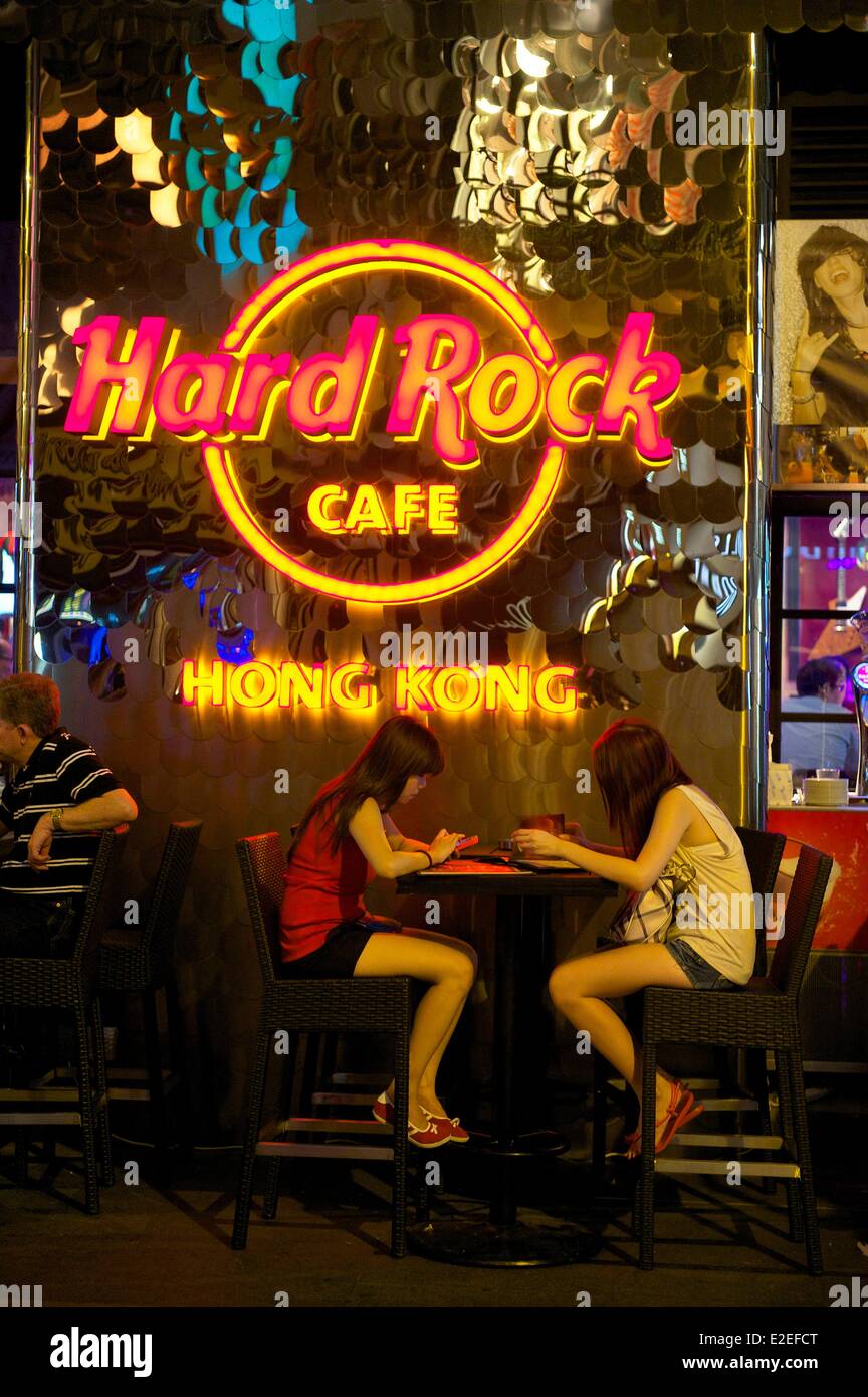 China, Hong Kong, Central District, Hard Rock Cafe in Lan Kwai Fong ...