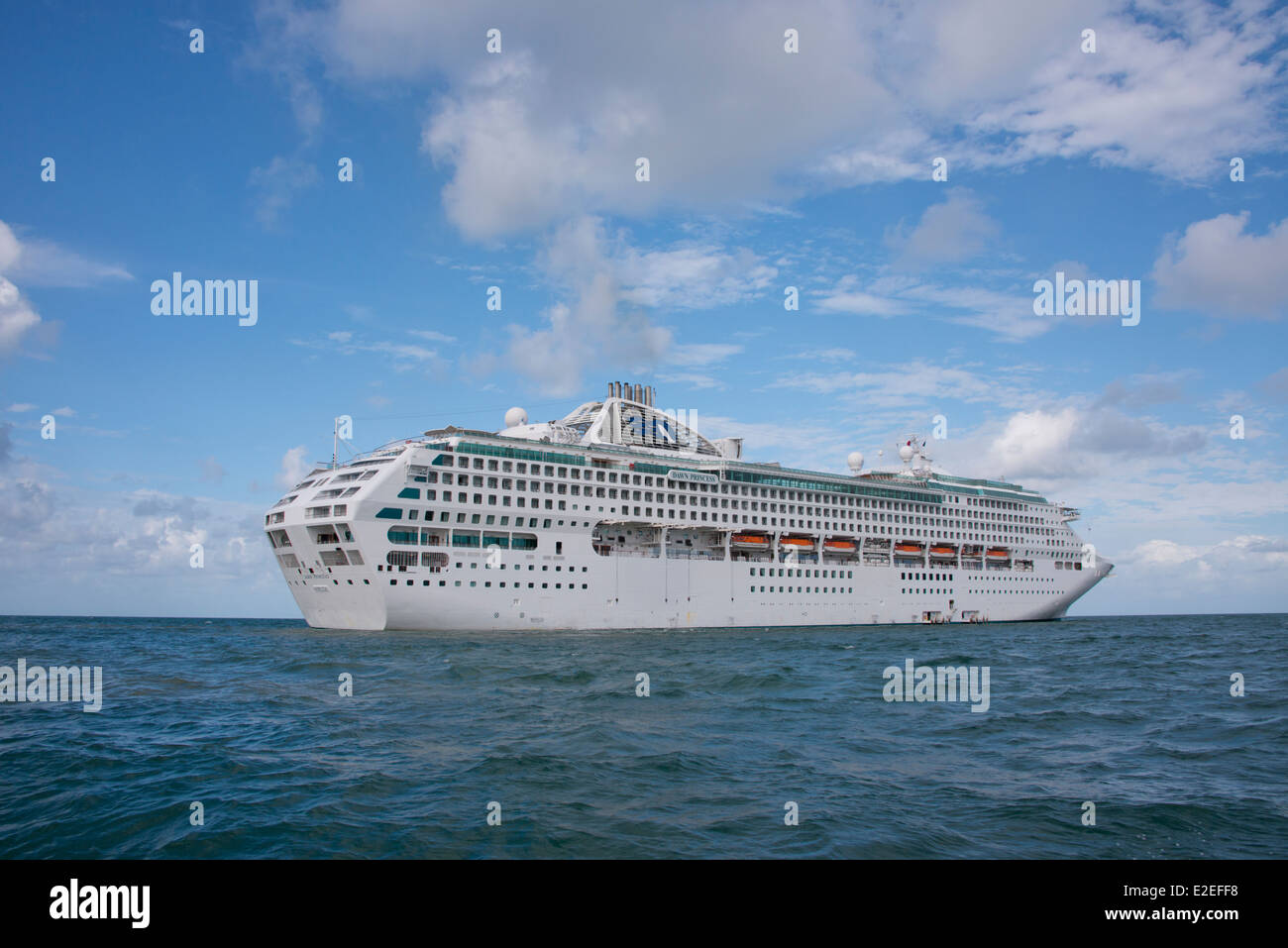 Australia, Queensland. Princess Cruises Dawn Princess in the Coral Sea ...