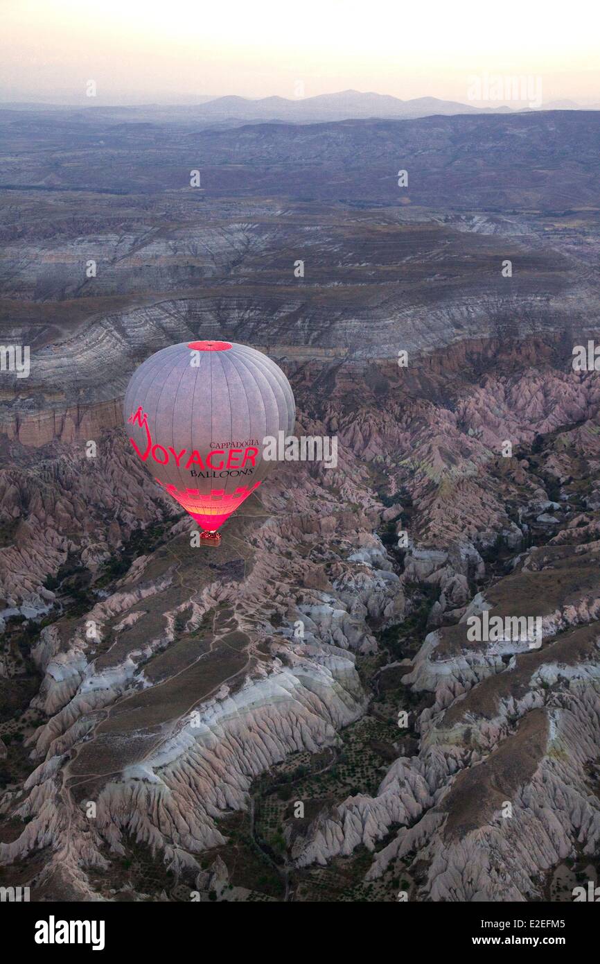 Turkey, Central Anatolia, Cappadocia. balloon flight (aerial view Stock ...