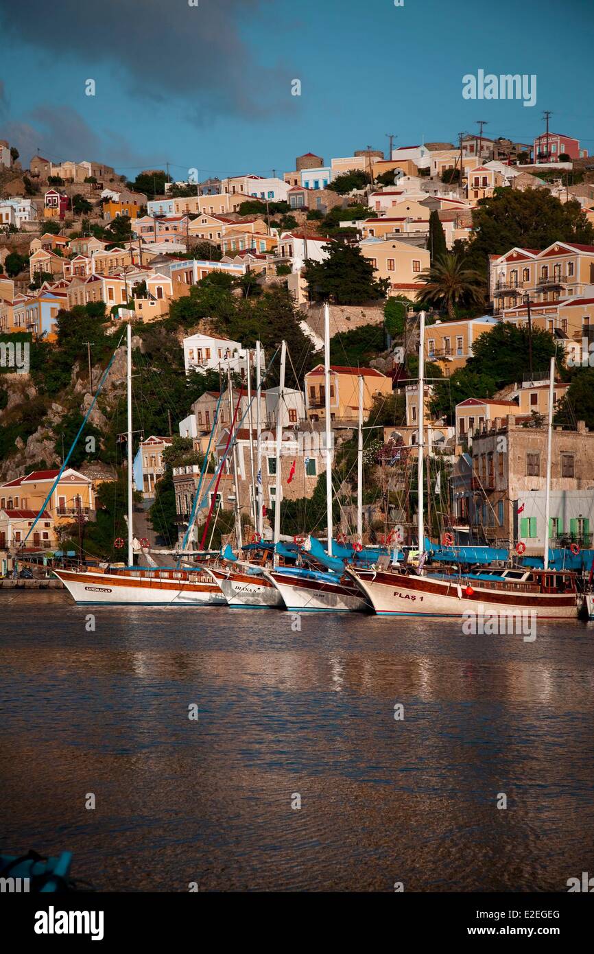 Greece, Dodecanese, Simi island, Harbour Stock Photo - Alamy