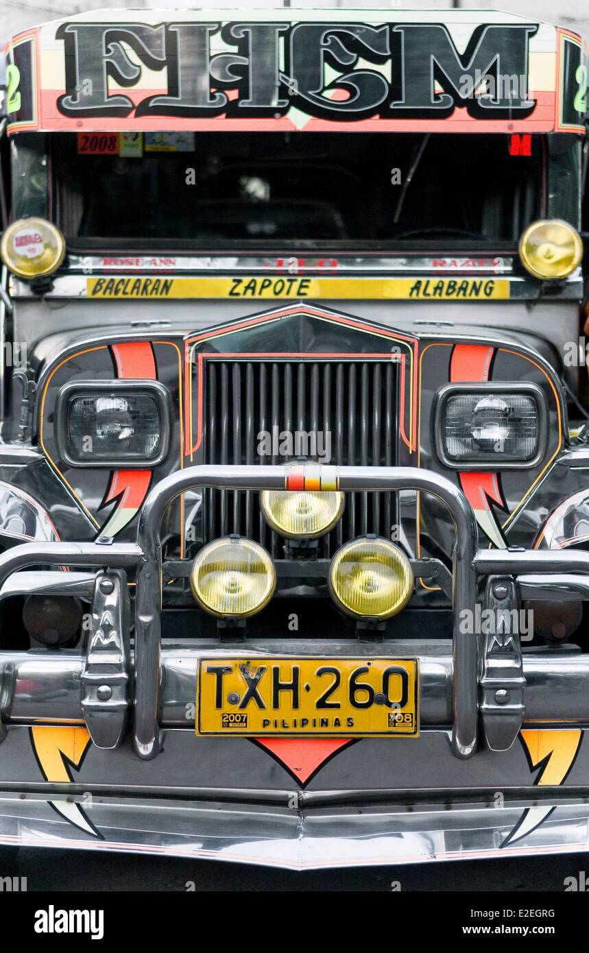 Philippines, Manila, Jeepney, typical and local transportation Stock ...