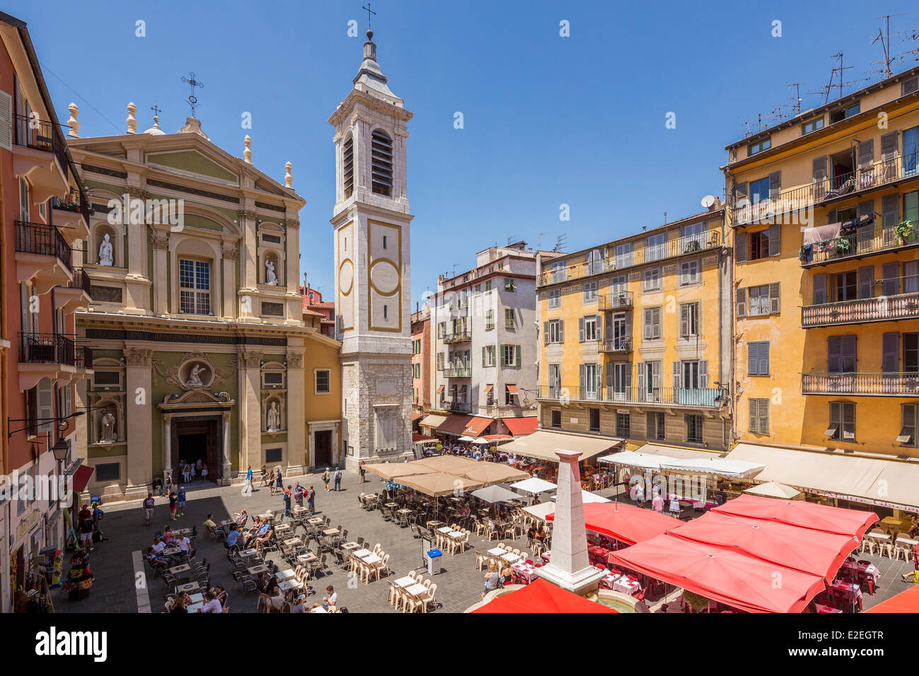 France, Alpes Maritimes, Nice, district of old Nice, place Rossetti and ...