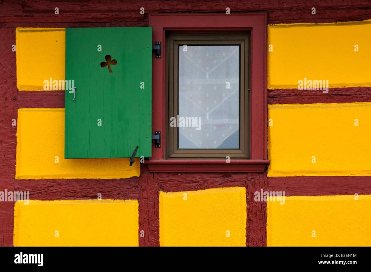 France, Bas Rhin, Boofzheim, timbered house, window Stock Photo - Alamy