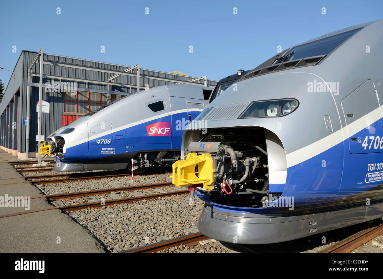 France, Territoire de Belfort, Belfort, Alstom Transport factory, TGV ...