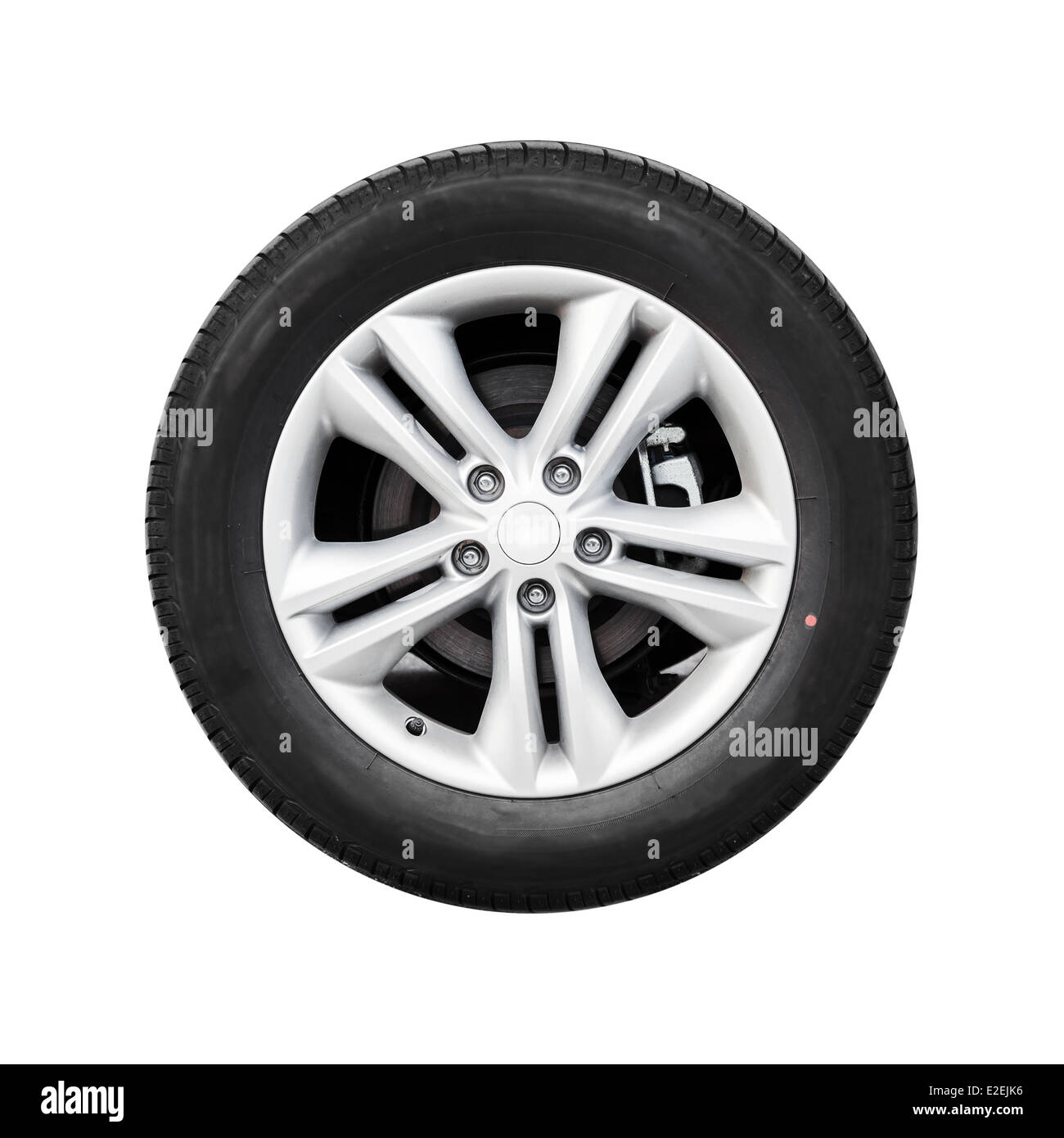 Modern automotive wheel isolated on white Stock Photo - Alamy