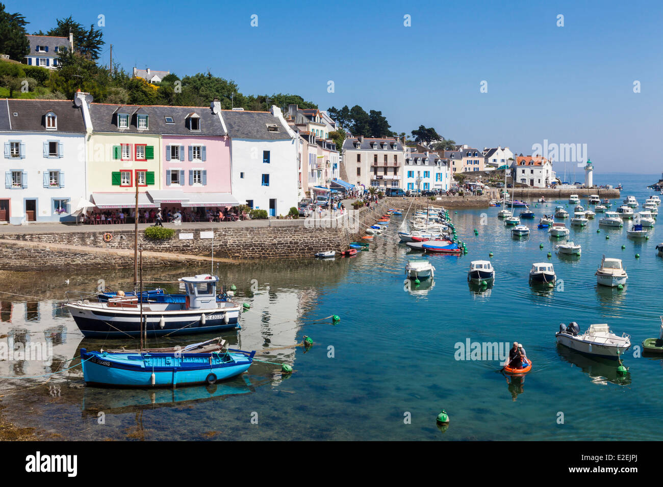 France, Morbihan, Belle Ile en Mer, Sauzon harbour Stock Photo - Alamy
