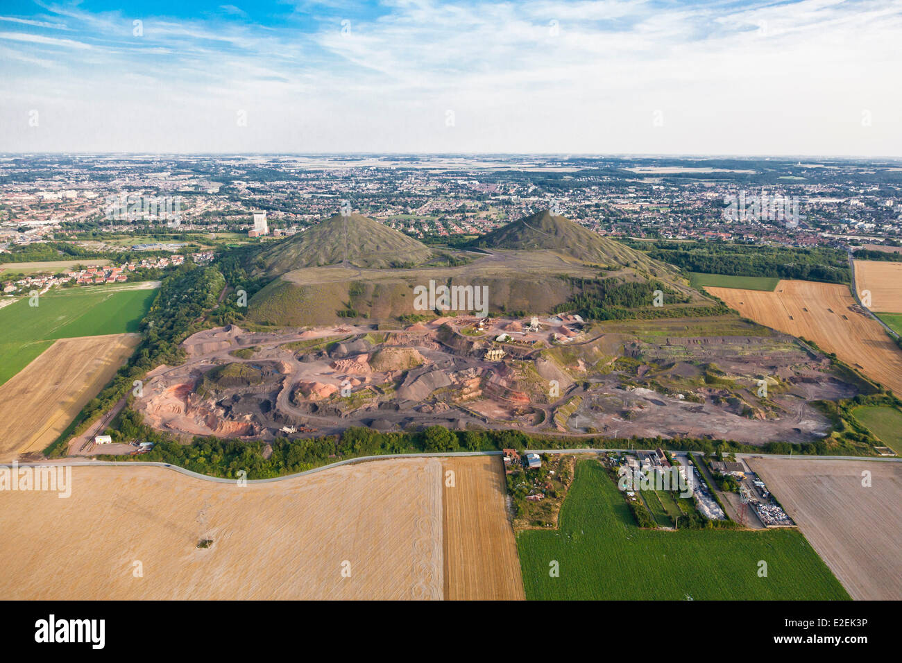 France Pas de Calais Loos en Gohelle the twin slag heaps of pit head 11 ...