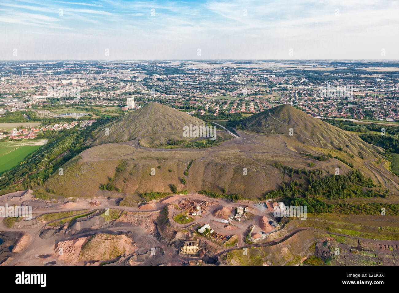France Pas de Calais Loos en Gohelle the twin slag heaps of pit head 11 ...