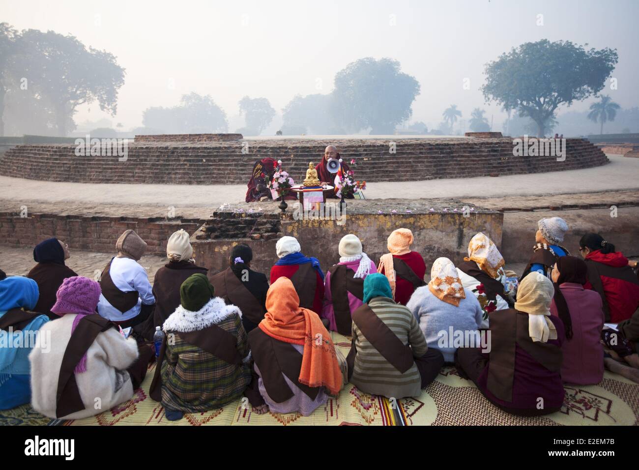 India Uttar Pradesh state Sarnath the site where Lord Buddha gave first ...