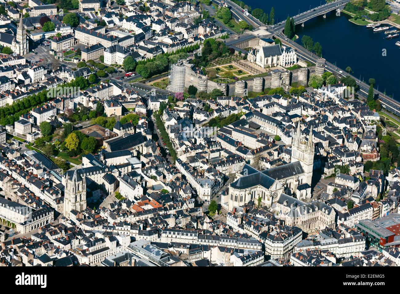 Angers castle aerial view hi-res stock photography and images - Alamy