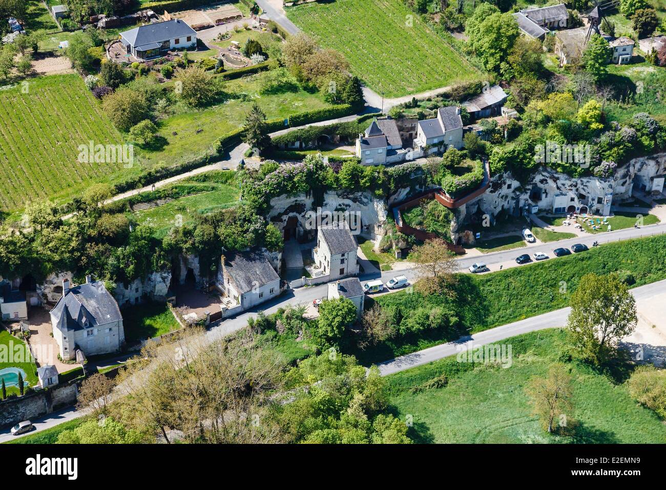 France, Maine et Loire, Turquant, underground houses, listed as World ...