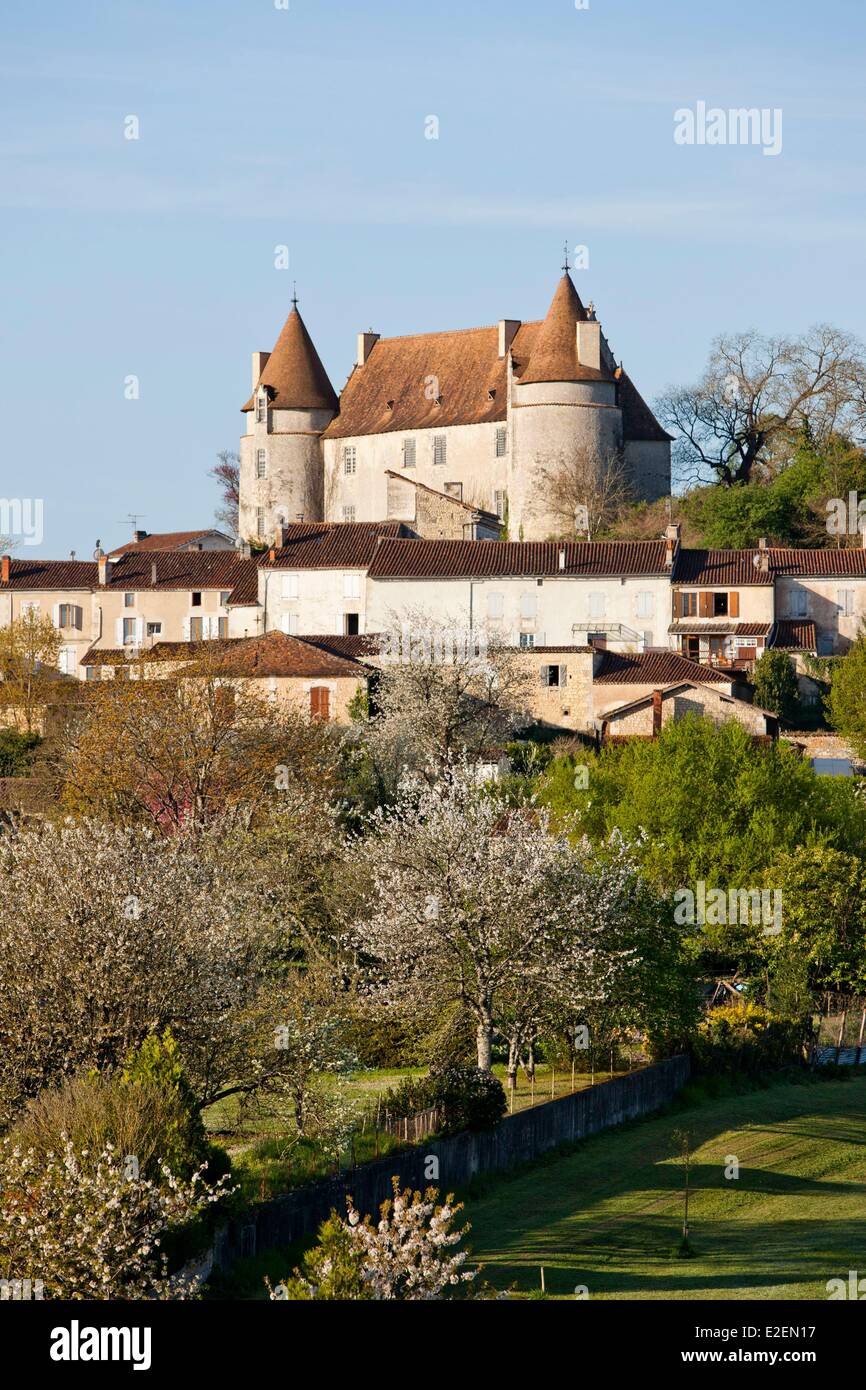 France, Charente , Montmoreau Saint Cybard, castel Stock Photo - Alamy