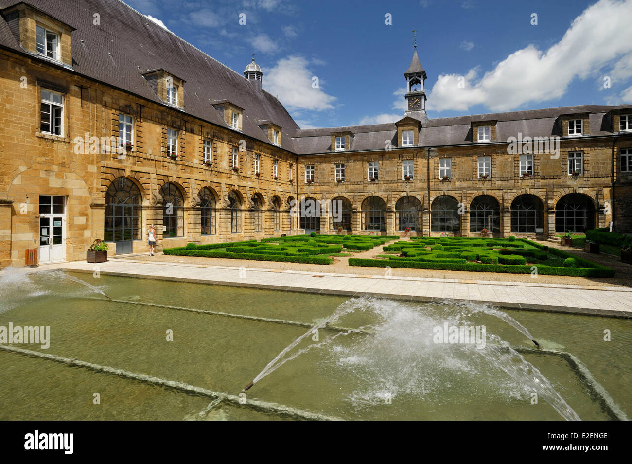 France, Ardennes, Mouzon, ancient abbey, indoor gardens Stock Photo - Alamy