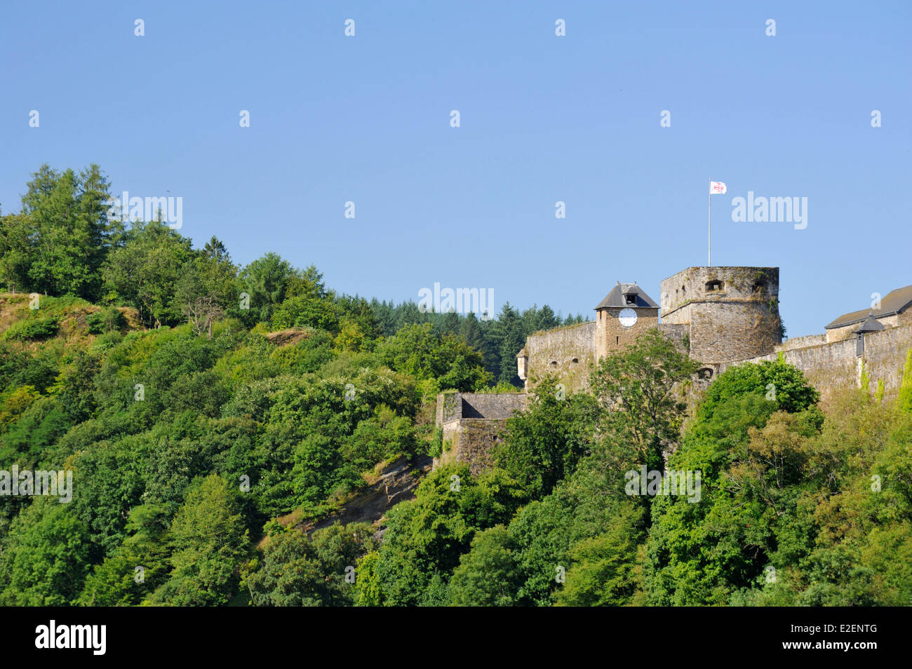 Belgium, Wallonia, Bouillon, castle overlooking the city Stock Photo ...