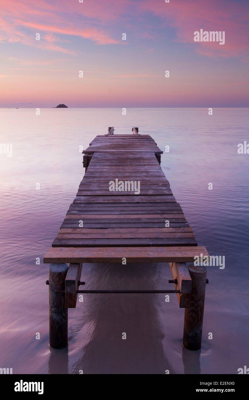 France, Corse du Sud, Zonza, pontoon on Pinarello beach Stock Photo - Alamy