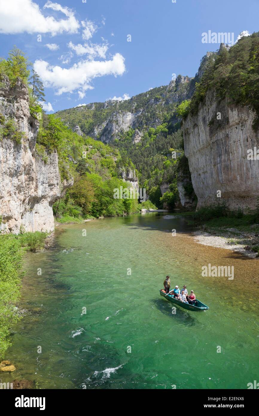 France Lozere La Malene Tarn gorges down the Tarn river with the ...