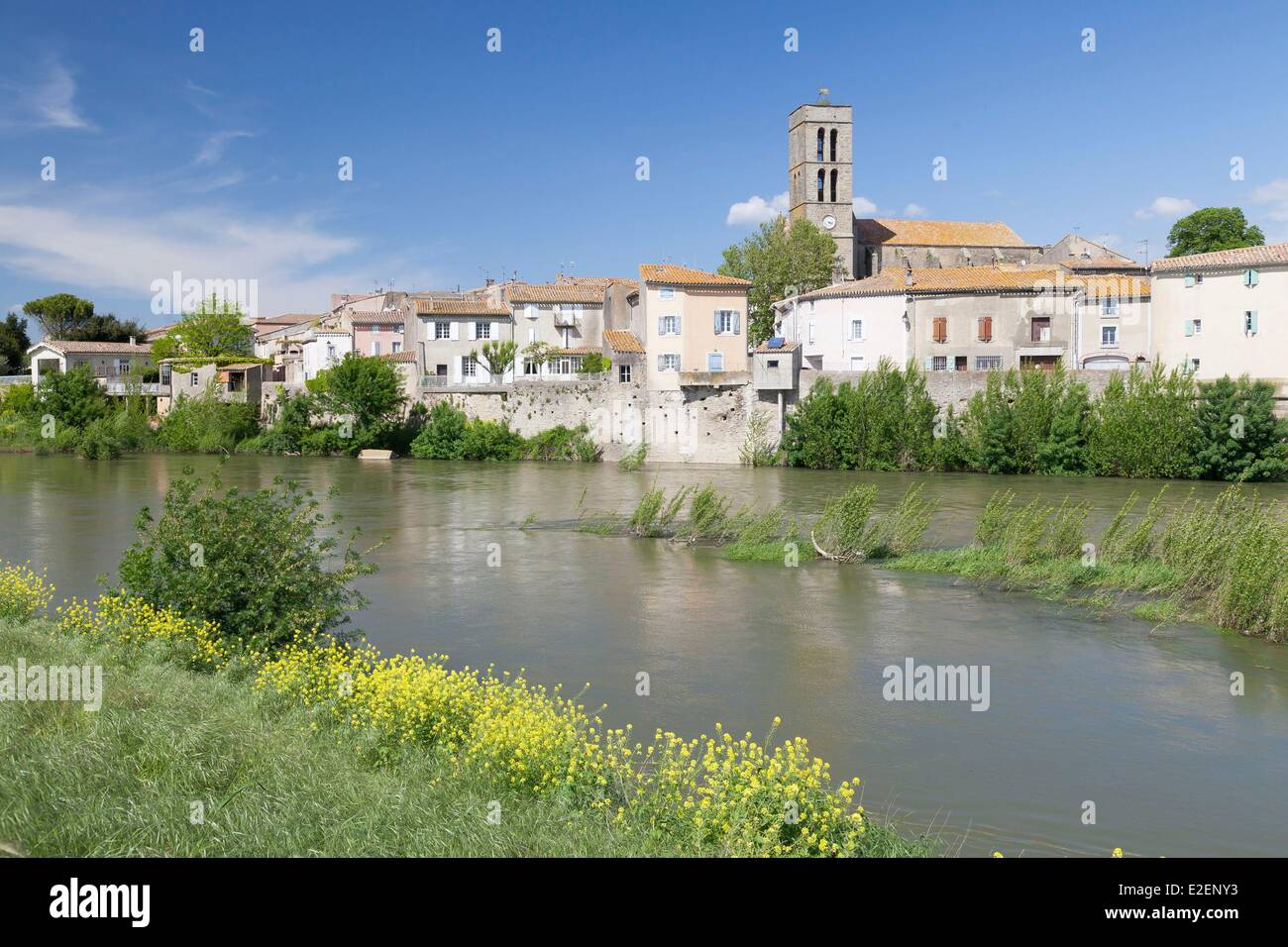 France, Aude, Trebes and the Aude river Stock Photo - Alamy