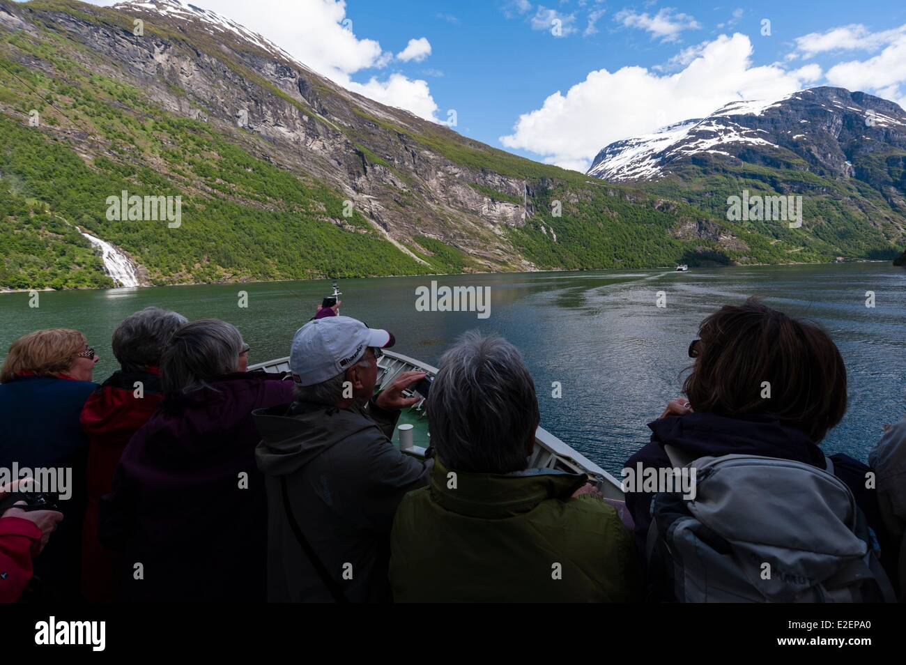 Hurtigruten in geiranger fjord hi-res stock photography and images - Alamy