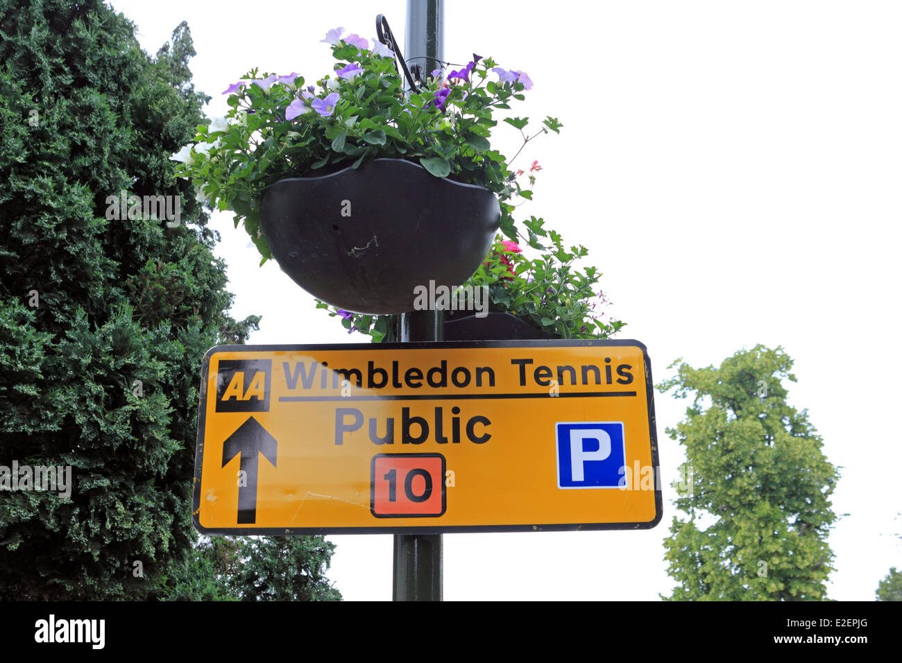 Wimbledon, SW19, London, England UK. 19th June 2014. Street signs are ...