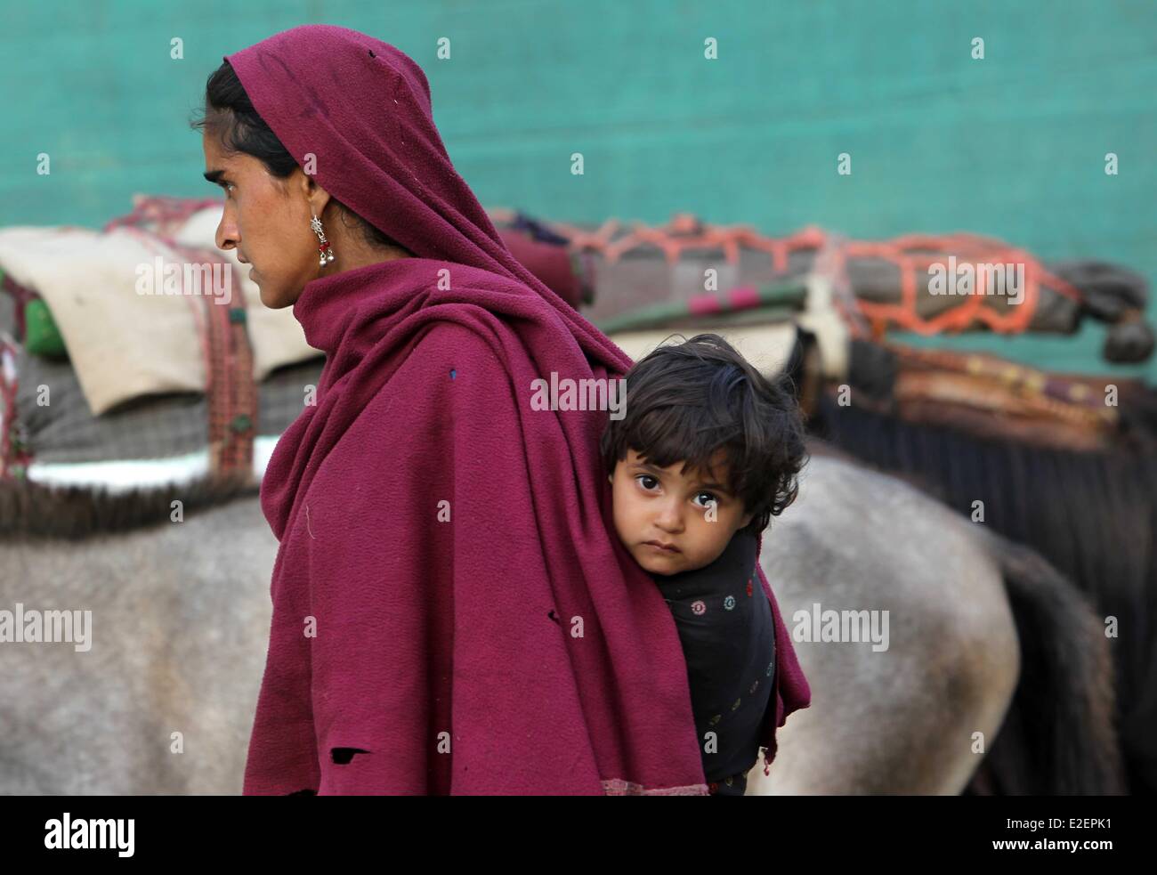 Srinagar, Indian-controlled Kashmir. 19th June, 2014. A Nomadic woman ...