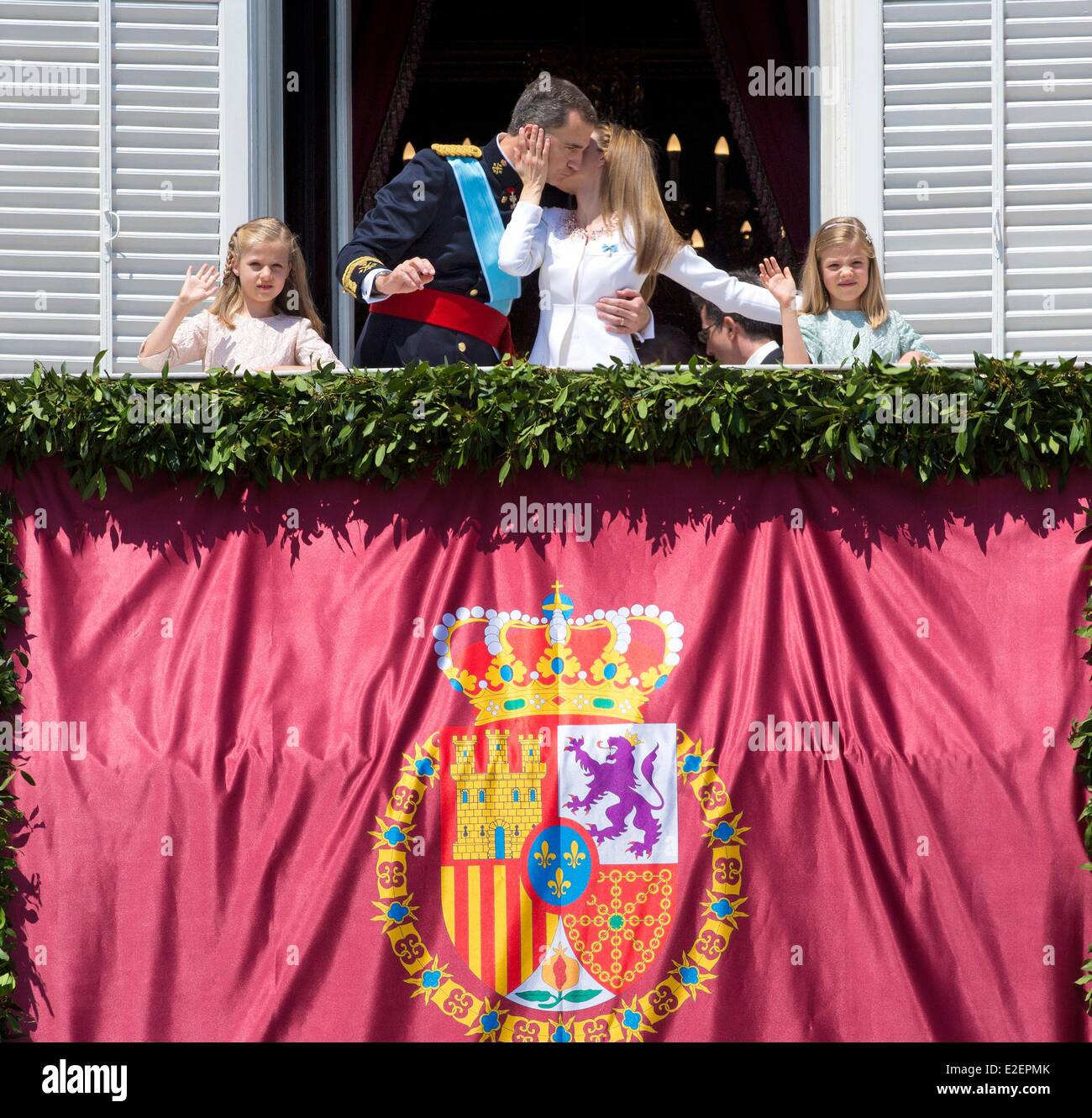 Madrid, Spain. 19th June, 2014. (L-R) Princess Leonor of Asturias ...